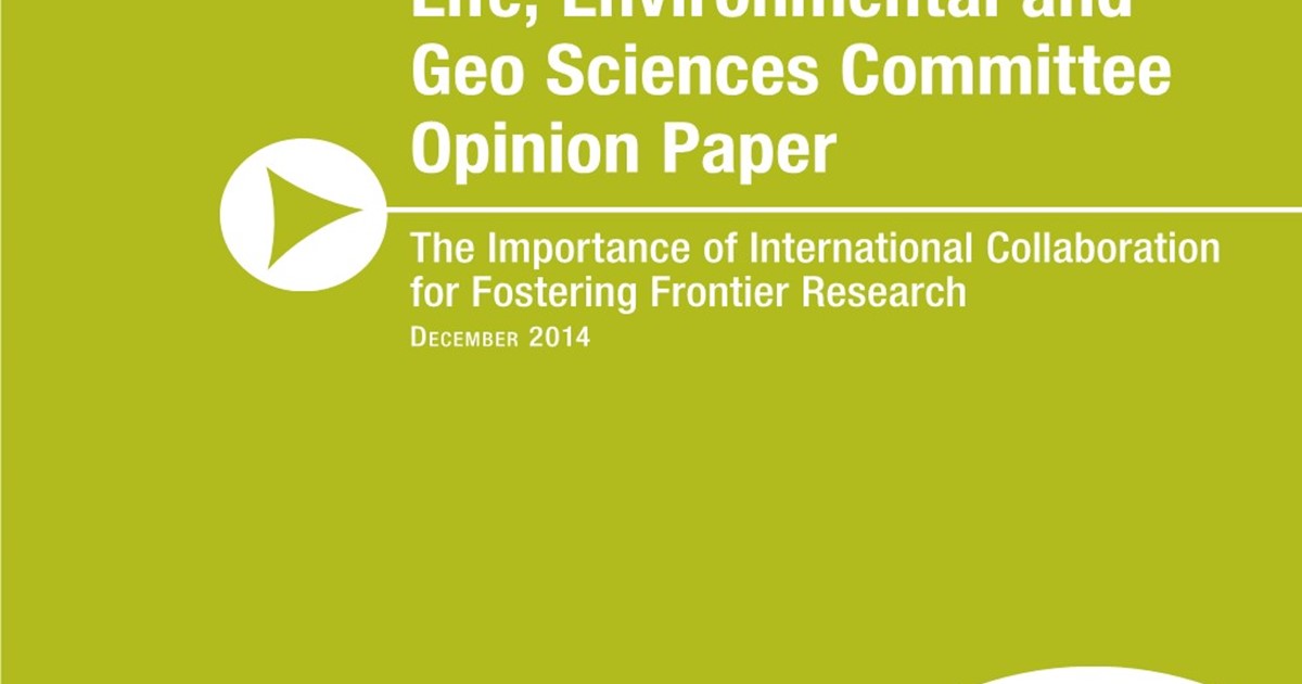 The Importance of International Collaboration for Fostering Frontier ...